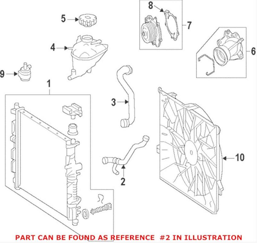 Mercedes Radiator Coolant Hose – Upper 1645005875 Genuine Mercedes-Benz ...