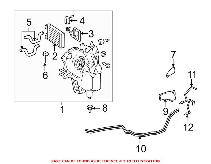 Mercedes A/C Evaporator Core – Rear 1648300258 Genuine Mercedes-Benz ...