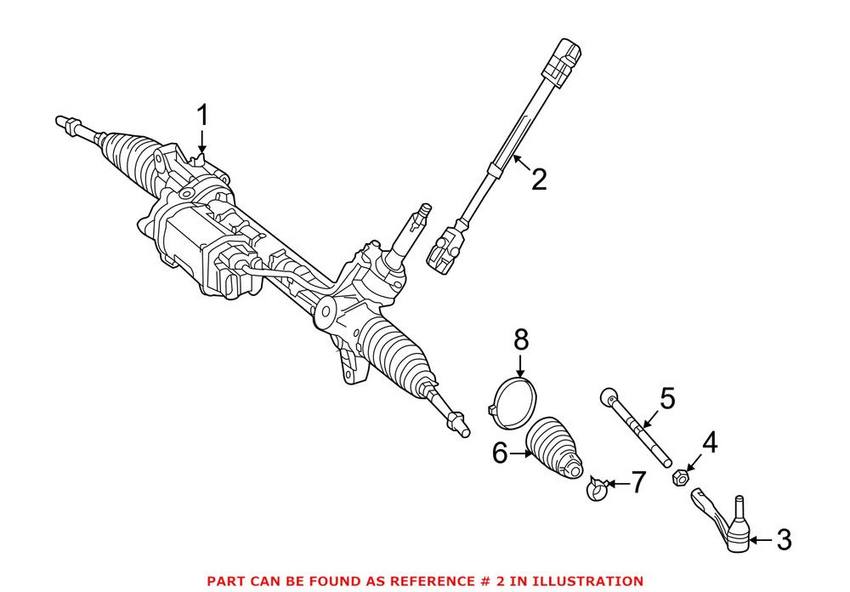 Mercedes Steering Shaft – Front 1664600510 Genuine Mercedes-Benz 1664600510
