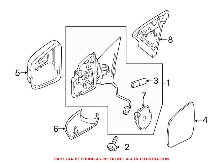 Mercedes Side Mirror Glass – Driver Side (w/ Blindspot Assist ...