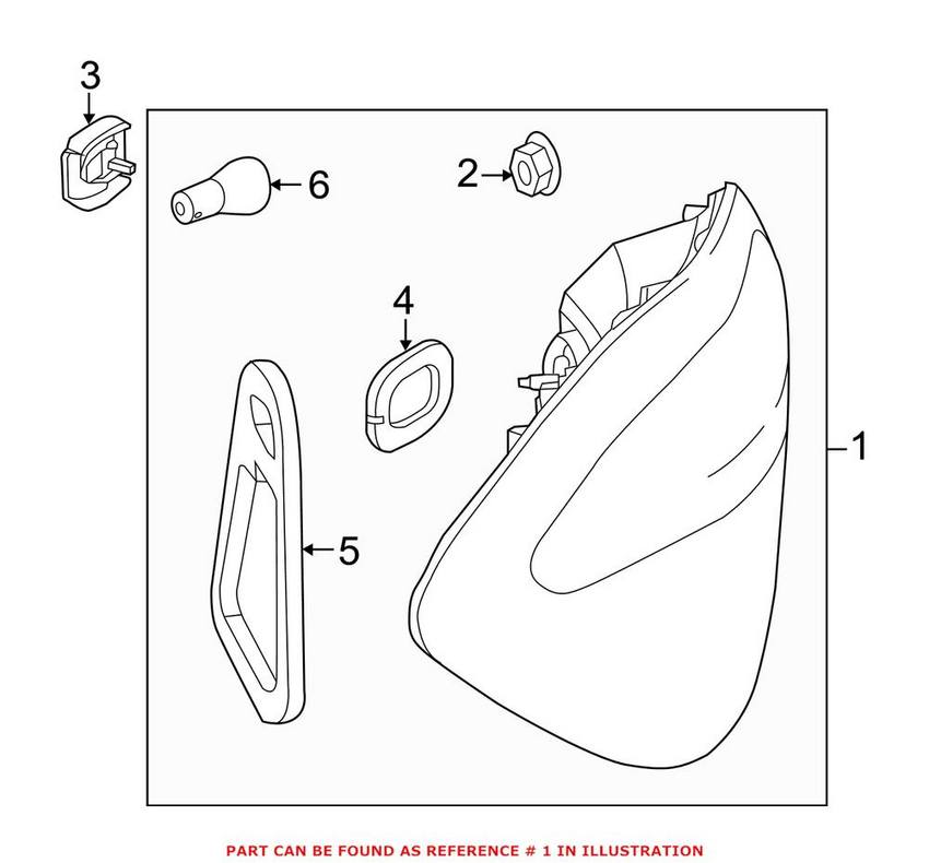 Tail Light Assembly – Rear Passenger Right Genuine Mercedes-Benz 1669060402