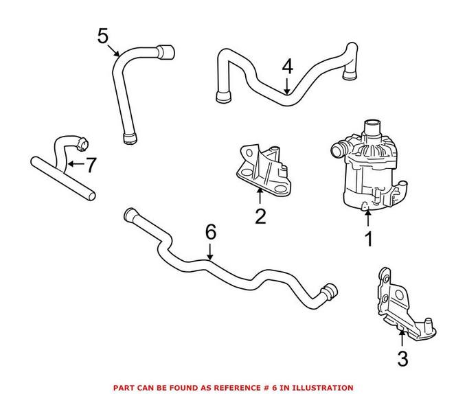 BMW Engine Coolant Hose Genuine BMW 17127589737