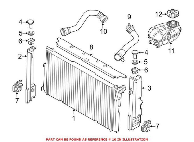 BMW Radiator Coolant Hose Genuine BMW 17127596838