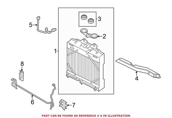BMW Radiator Coolant Hose Genuine BMW 17127598249