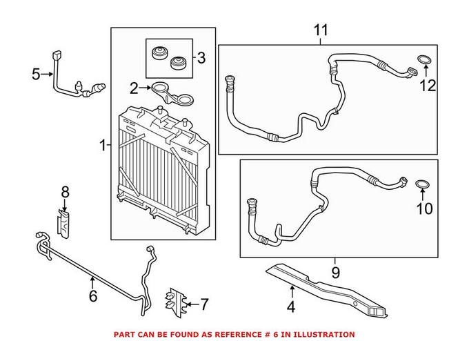 BMW Radiator Coolant Hose 17127598250 Genuine BMW 17127598250