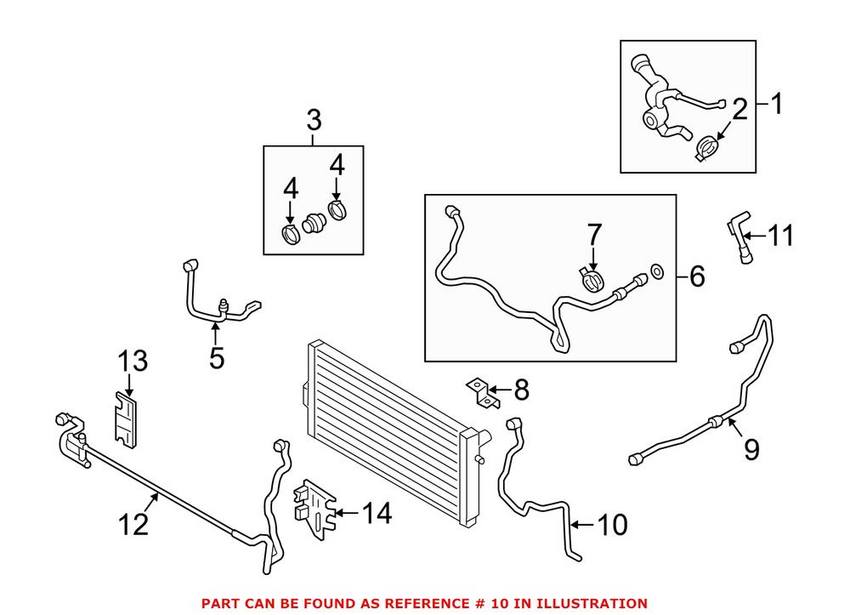 BMW Engine Coolant Hose 17127600836 Genuine BMW 17127600836