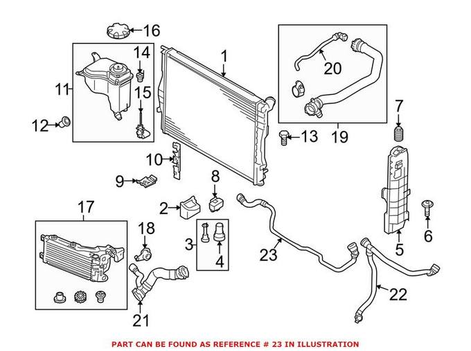 BMW Radiator Coolant Hose Genuine BMW 17127805261