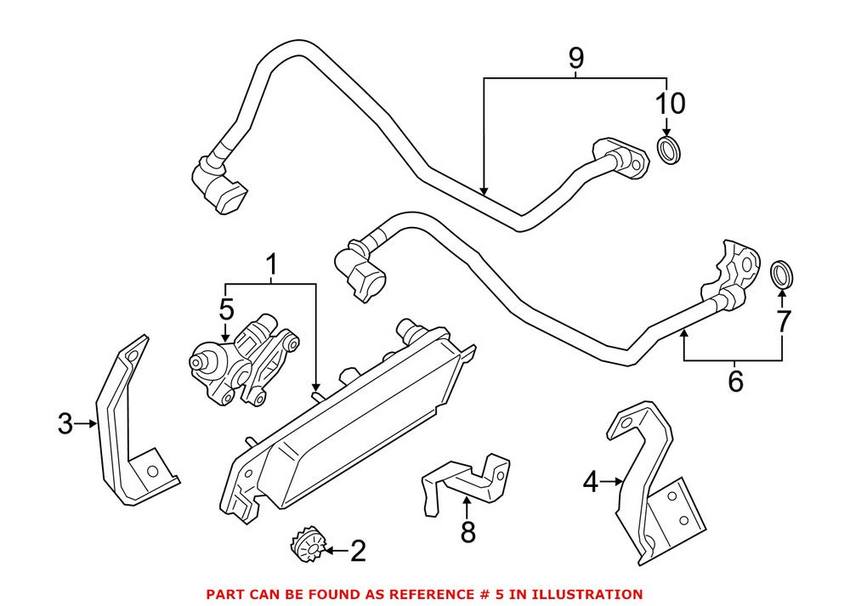 BMW Automatic Transmission Oil Cooler 17217638678 Genuine BMW 17217638678