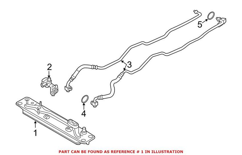 BMW Automatic Transmission Oil Cooler 17217647315 Genuine BMW 17217647315