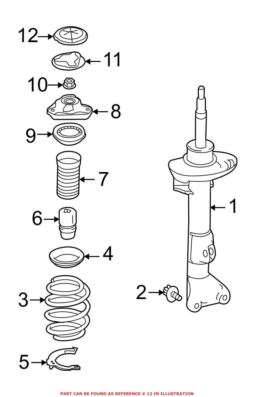 Spring Tower Dust Cap Genuine Mercedes-Benz 1723230138
