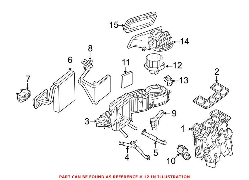 Mercedes HVAC Blower Motor 1729065200 Genuine Mercedes-Benz 1729065200