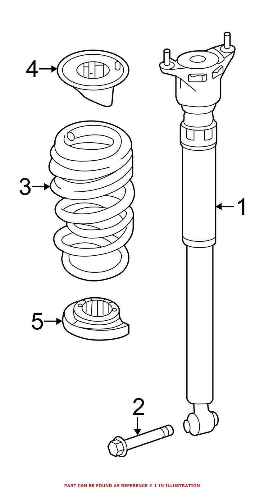 Mercedes Shock Absorber – Rear 1763201931 Genuine Mercedes-Benz 1763201931