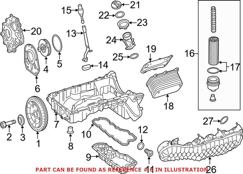 Mercedes Engine Crankshaft Seal 1770100400 Genuine Mercedes-Benz 1770100400