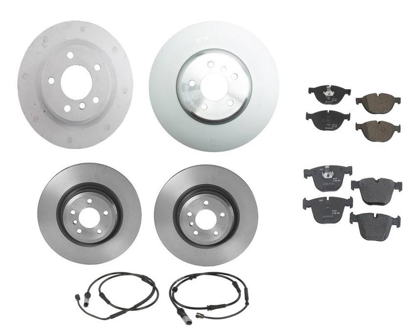 BMW Brake Kit – Pads and Rotors Front & Rear (374mm/370mm) Genuine BMW ...