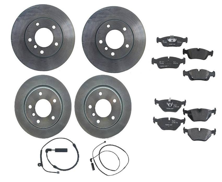 BMW Brake Kit – Pads and Rotors Front & Rear (286mm/276mm) Genuine BMW ...