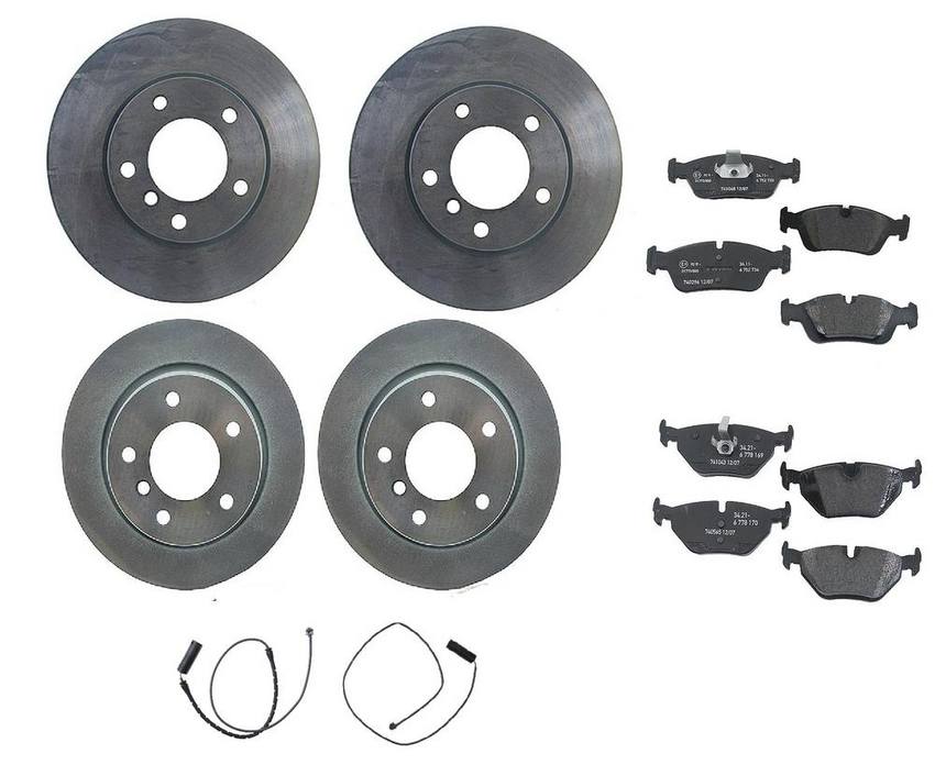 BMW Brake Kit – Pads and Rotors Front & Rear (286mm/276mm) Genuine BMW ...