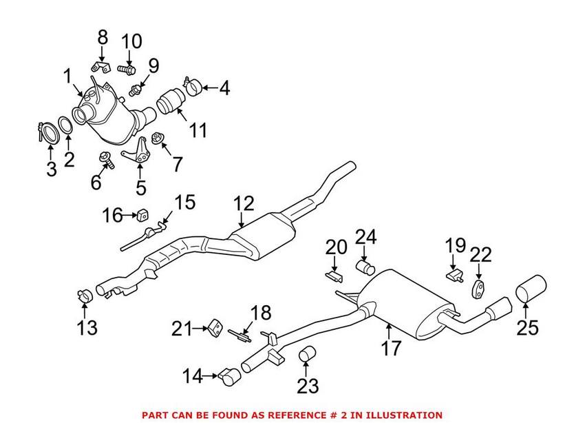 BMW Turbocharger Gasket 18308513651 Genuine BMW 18308513651