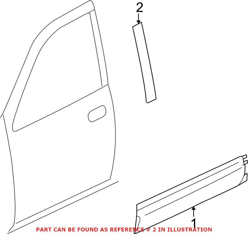 Door Trim – Front Driver Side Rearward Genuine Saab 19351649