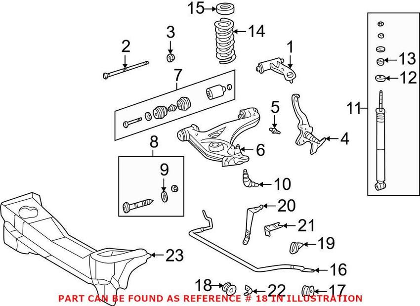Mercedes Sway Bar Bushing – Front Inner 2023230285 Genuine Mercedes ...