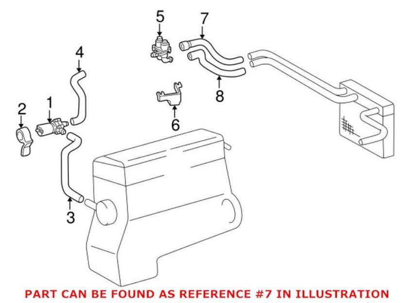 Mercedes HVAC Heater Hose 2028326394 – Genuine Mercedes Genuine ...