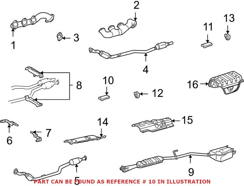 Exhaust Mount Bracket – Front Genuine Mercedes-Benz 2034900140