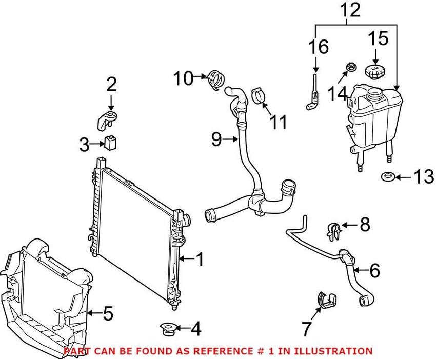 Mercedes Radiator 2035004803 Genuine Mercedes-Benz 2035004803