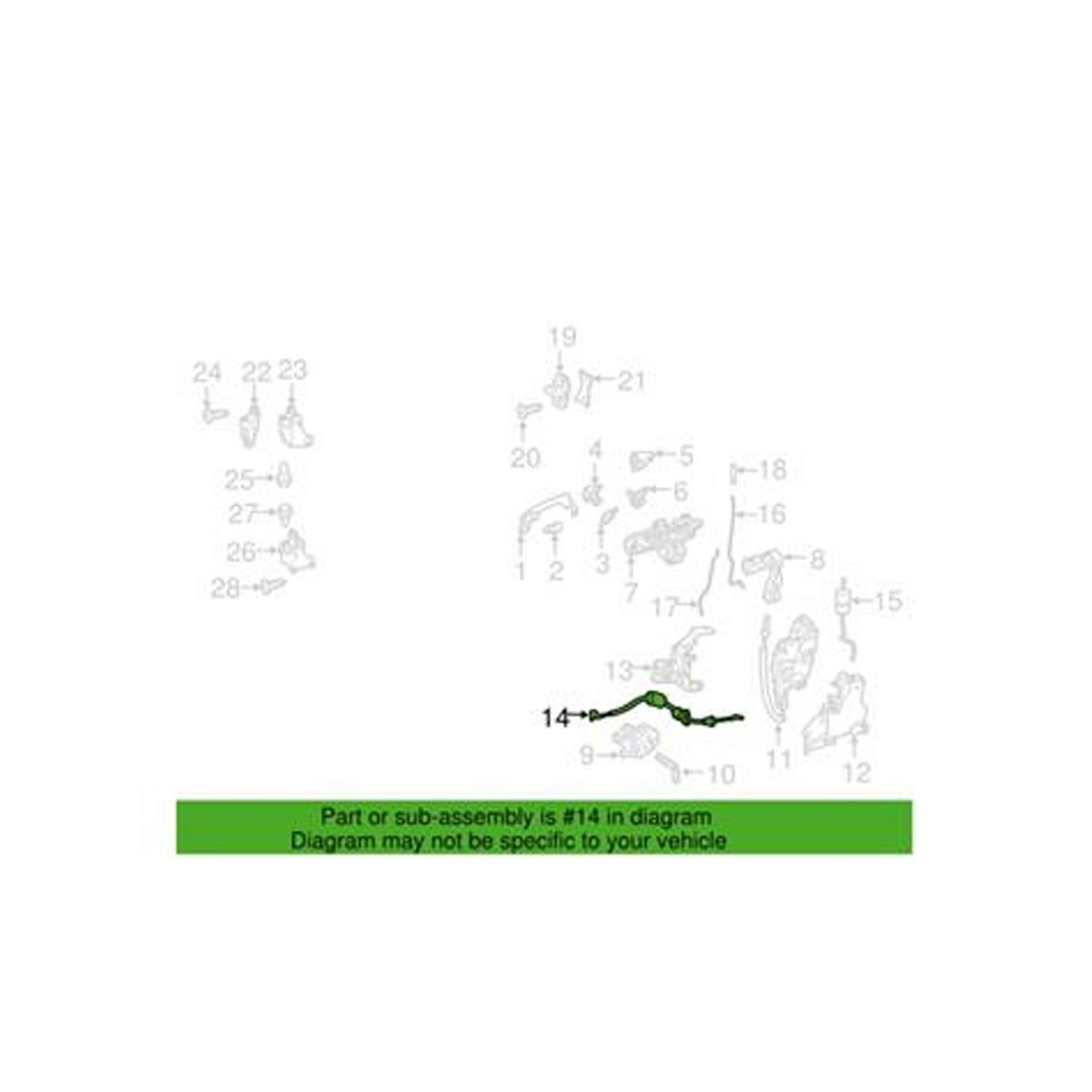 Door Latch Cable – Front Genuine Mercedes-Benz 2047600804