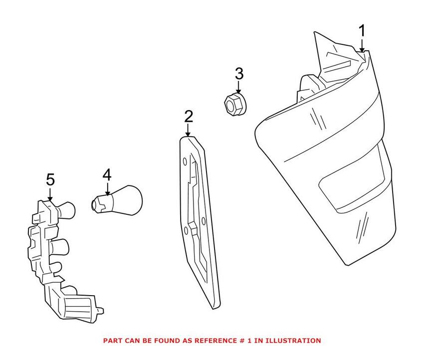 Mercedes Tail Light Assembly – Rear Driver Left 2048203364 Genuine ...