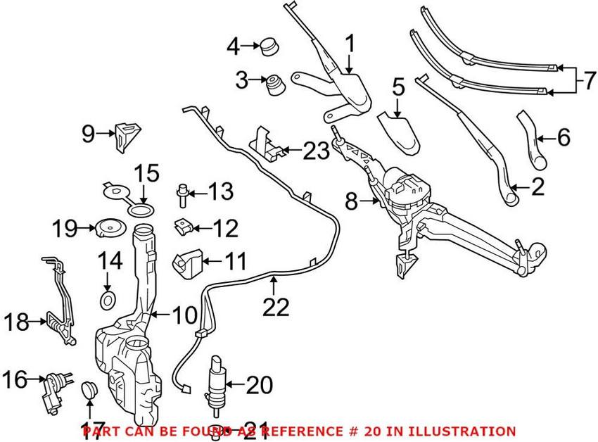 Mercedes Windshield Washer Pump – Front 2048660221 Genuine Mercedes ...