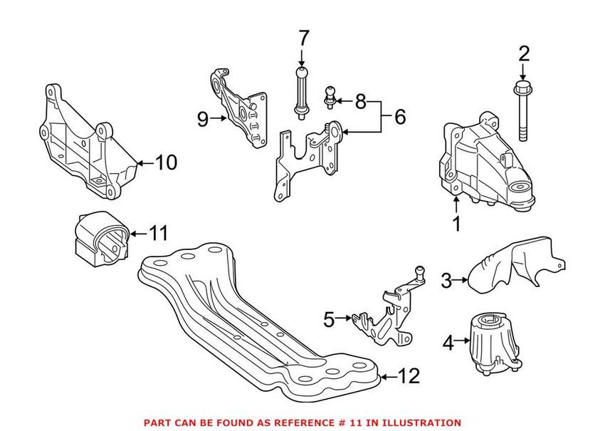 Mercedes Automatic Transmission Mount 2052403300 Genuine Mercedes-Benz ...