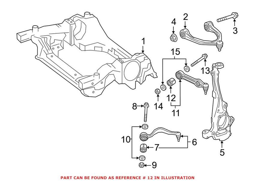 Mercedes Suspension Control Arm Bushing – Front 2053333800 Genuine ...