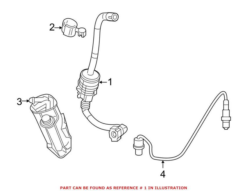 Mercedes Vapor Canister Purge Solenoid 2054700593 Genuine Mercedes-Benz ...