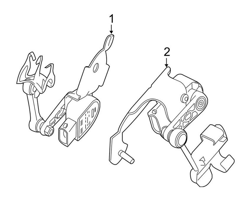 Mercedes Headlight Level Sensor – Rear 2059057409 Genuine Mercedes-Benz ...