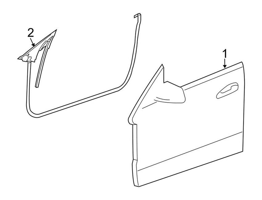 Door Seal – Front Passenger Side Genuine Mercedes-Benz 2077270287