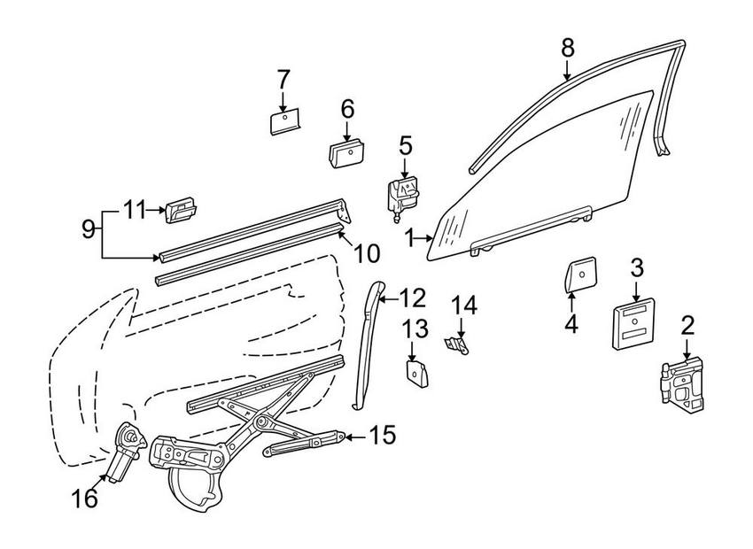 Mercedes Power Window Motor – Front Passenger Right 2088201442 Genuine ...