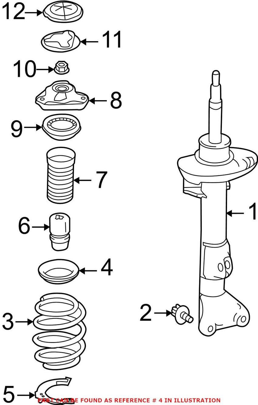 Spring Shim – Front Upper Genuine Mercedes-Benz 2123220284