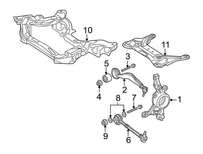Mercedes Suspension Control Arm Bushing – Front Upper 2123330314 ...