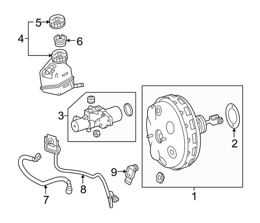 Mercedes Brake Vacuum Hose – Front 2124303529 Genuine Mercedes-Benz ...