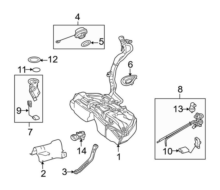 Mercedes Electric Fuel Pump – Passenger Right 2124700194 Genuine ...