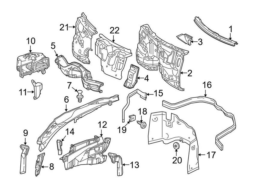 Mercedes Engine Air Intake Hose 2128300103 Genuine Mercedes-Benz 2128300103