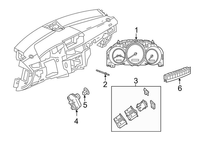 Mercedes Headlight Switch 21290505519107 Genuine Mercedes-Benz ...