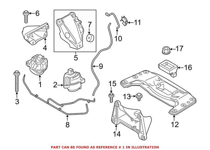 BMW Engine Mount 22116777371 Genuine BMW 22116777371