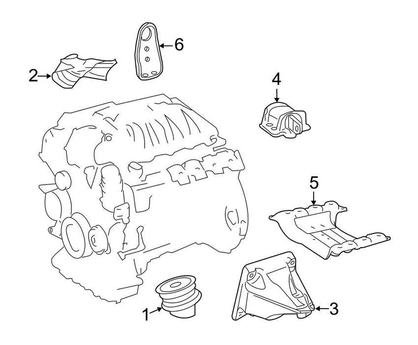 Mercedes Transmission Mount 2212401418 Genuine Mercedes-Benz 2212401418