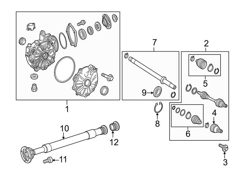 Drive Shaft Flange Seal Genuine Mercedes-Benz 2212740092