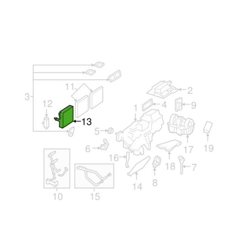 Mercedes A/C Evaporator Core 2218300258 Genuine Mercedes-Benz 2218300258