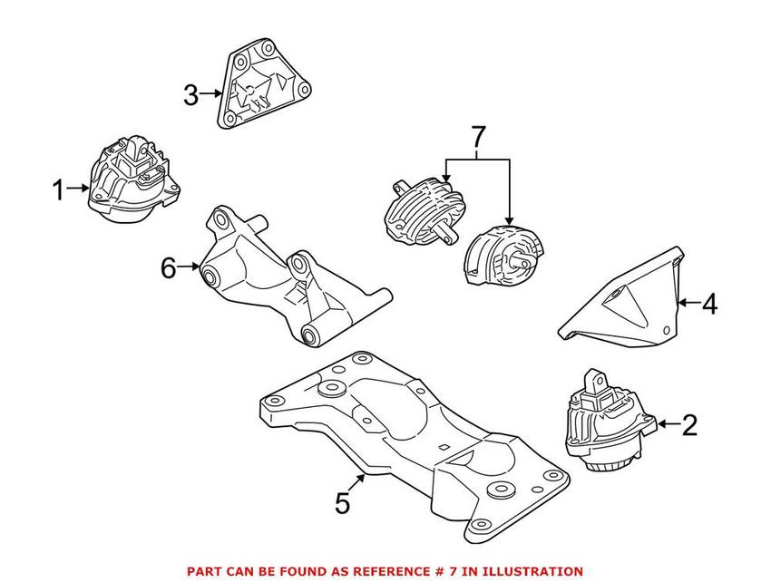 BMW Automatic Transmission Mount – Genuine BMW Genuine BMW 22326775908
