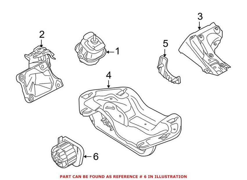 BMW Auto Trans Mount 22326780026 Genuine BMW 22326780026