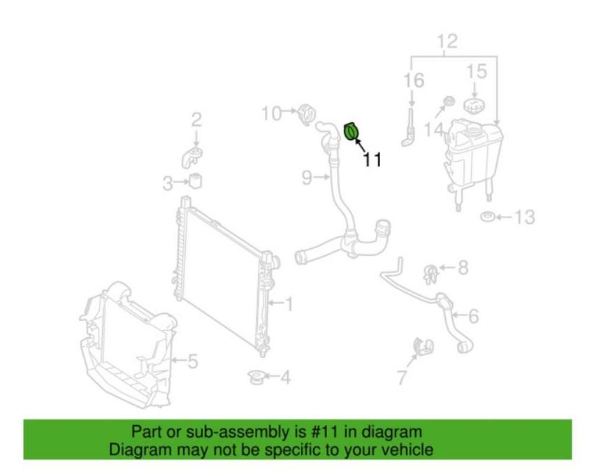 Mercedes Radiator Hose Clamp – Rear 0069974290 Genuine Mercedes-Benz ...