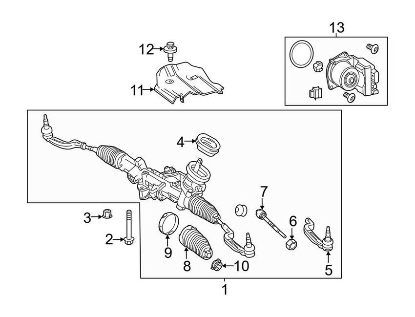 Mercedes Tie Rod – Front Inner 2463380000 Genuine Mercedes-Benz 2463380000