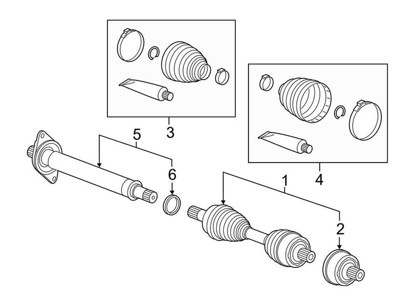 Mercedes CV Intermediate Shaft – Front 2463600274 Genuine Mercedes-Benz ...